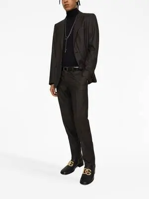 Dolce & Gabbana Check-pattern Wool Trousers
