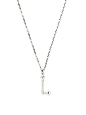 Emanuele Bicocchi Alphabet Pendant Necklace - Silver
