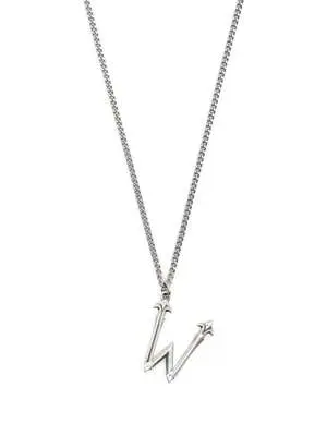 Emanuele Bicocchi Alphabet Pendant Necklace - Silver