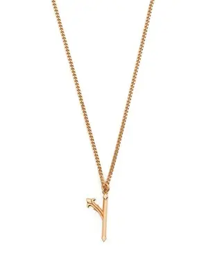 Emanuele Bicocchi Y Letter Pendant Chain Necklace - Gold