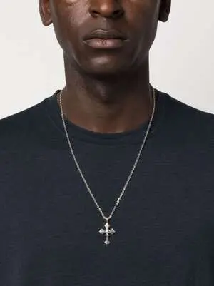 Emanuele Bicocchi Avelli Cross Pendant Necklace - Silver