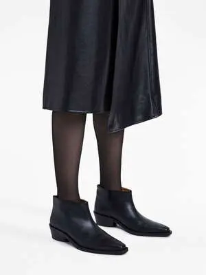 Proenza Schouler Bronco Leather Ankle Boots - Black