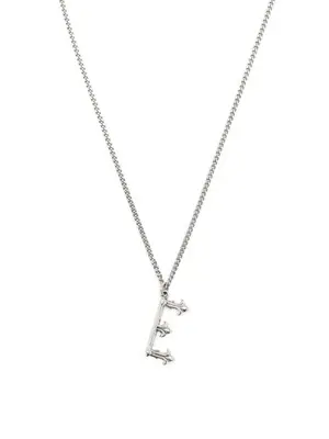 Emanuele Bicocchi Alphabet Pendant Sterling Necklace - Silver