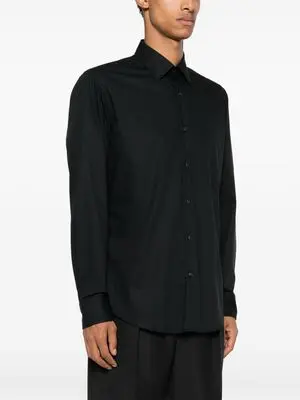 BOSS Classic-collar Poplin Shirt - Black