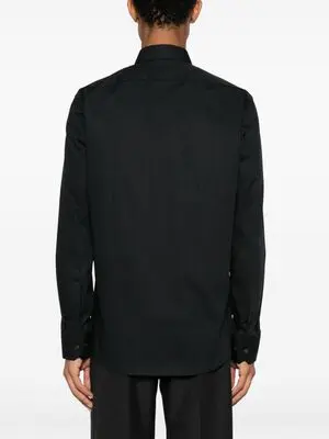 BOSS Classic-collar Poplin Shirt - Black