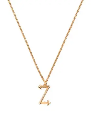 Emanuele Bicocchi Z Letter Pendant Necklace - Gold