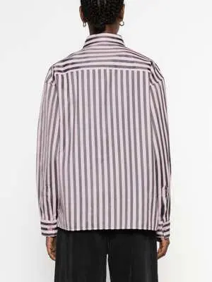 Etro Pegaso-embroidered Striped Shirt - Pink