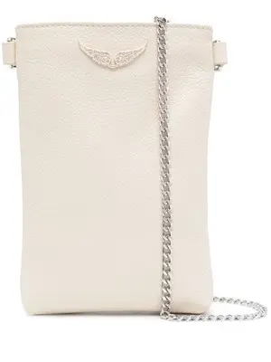 Zadig&Voltaire Rock Leather Phone Pouch - Neutrals