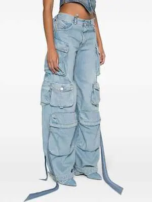 Attico Wide-leg Cargo Jeans