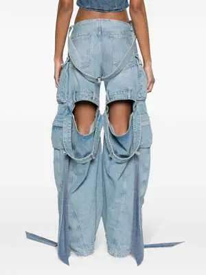 Attico Wide-leg Cargo Jeans