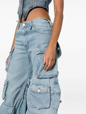 Attico Wide-leg Cargo Jeans
