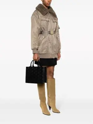 Elisabetta Franchi Bold Monogram Shopper Bag - Black