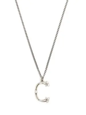 Emanuele Bicocchi Alphabet Pendant Sterling Necklace - Silver