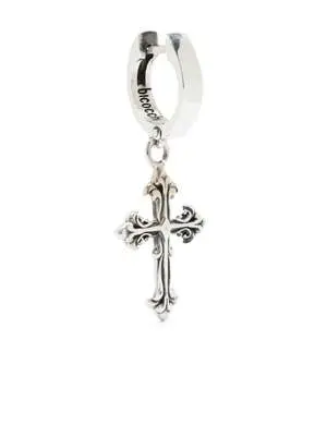 Emanuele Bicocchi Cross Pendant Single Earring - Silver