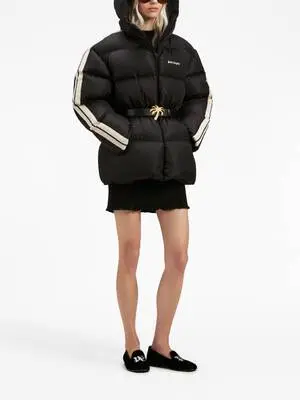 Palm Angels Logo-print Belted Down Jacket