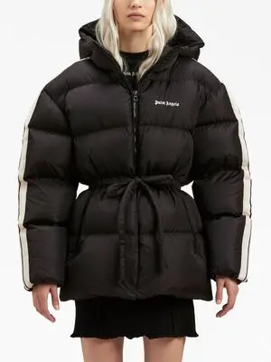 Palm Angels Logo-print Belted Down Jacket