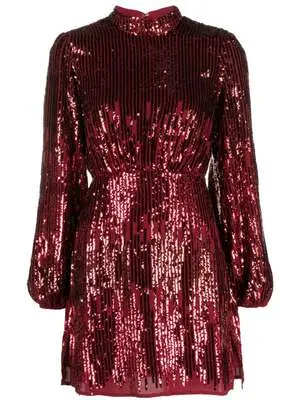 Rixo Samantha Sequinned Mini Dress