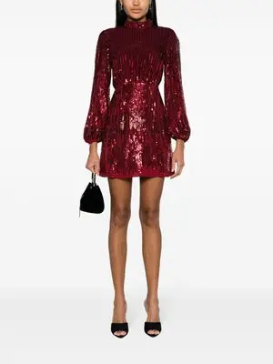 Rixo Samantha Sequinned Mini Dress