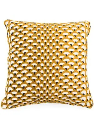SOHO HOME X Pierre Frey Les Ecailles Patterned-jacquard Cushion - Yellow