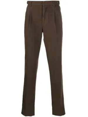 Peserico Waist-tab Cotton Trousers