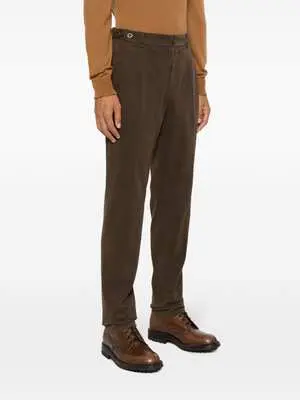 Peserico Waist-tab Cotton Trousers