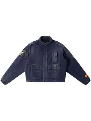 Heron Preston Eagle-patch Distressed-effect Jacket