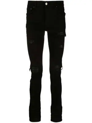 Amiri Mx1 Distressed-effect Jeans - Black