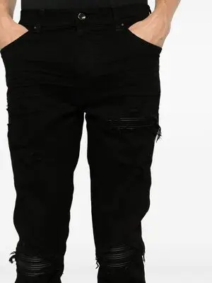 Amiri Mx1 Distressed-effect Jeans - Black