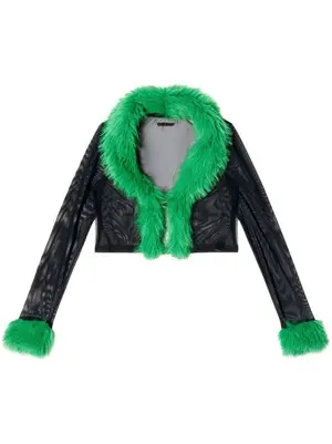 Heron Preston Faux-fur Trim Cardigan