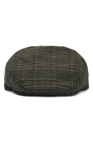 Barbour Wilkin Herringbone Driving Cap - Olive Check