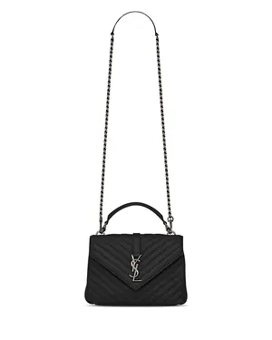 Saint Laurent College Quilted Leather Bag