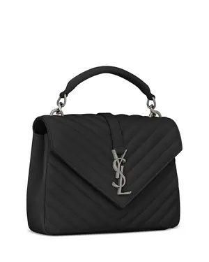 Saint Laurent College Quilted Leather Bag