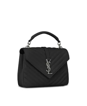 Saint Laurent College Quilted Leather Bag