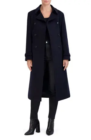 Cole Haan Slick Belted Double Breasted Trench Coat