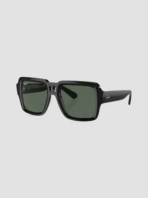 Ray-ban Rb4408 54mm Square Sunglasses - Black Dark Green