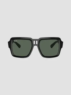 Ray-ban Rb4408 54mm Square Sunglasses - Black Dark Green
