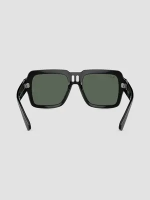 Ray-ban Rb4408 54mm Square Sunglasses - Black Dark Green