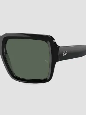 Ray-ban Rb4408 54mm Square Sunglasses - Black Dark Green