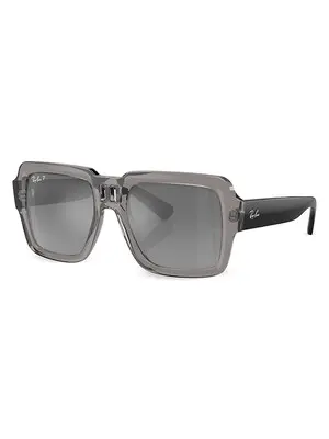 Ray-ban Rb4408 54mm Square Sunglasses Transparent Grey