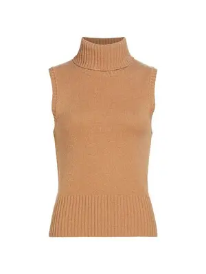 Veronica Beard Women's Mazzy Cashmere Shell Sweater - Camel  Camel