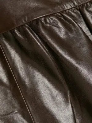 Ba&sh Milos Pleated Leather Jacket