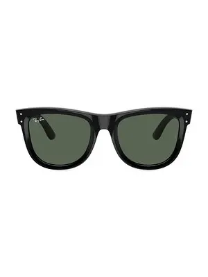 Ray-ban Rbr0502s 53mm Square Sunglasses Black Dark Green