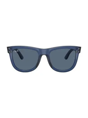 Ray-ban Rbr0502s 53mm Square Sunglasses Dark Blue