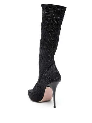 GEDEBE Logan Crystal-embellished Boots - Black