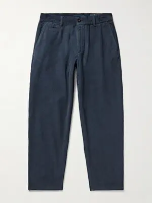 Portuguese Flannel Straight-leg Cotton-corduroy Trousers - Blue