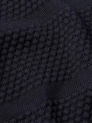 S.N.S. HERNING Textured Virgin Wool Rollneck Sweater