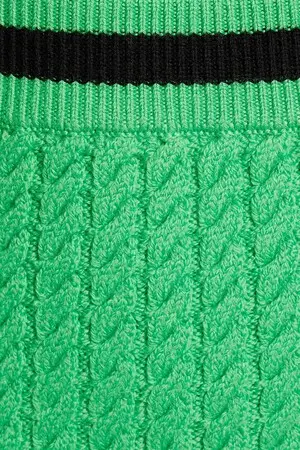 Alice + Olivia Cable-knit Wool-blend Mini Skirt