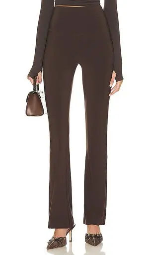 Norma Kamali Lifestyle Boot Pant - Chocolate