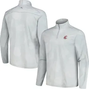 Tommy Bahama Washington State Cougars Delray Frond Islandzone Half-zip Jacket - Gray