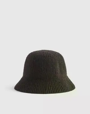Madewell Fuzzy-knit Bucket Hat - Jet Black